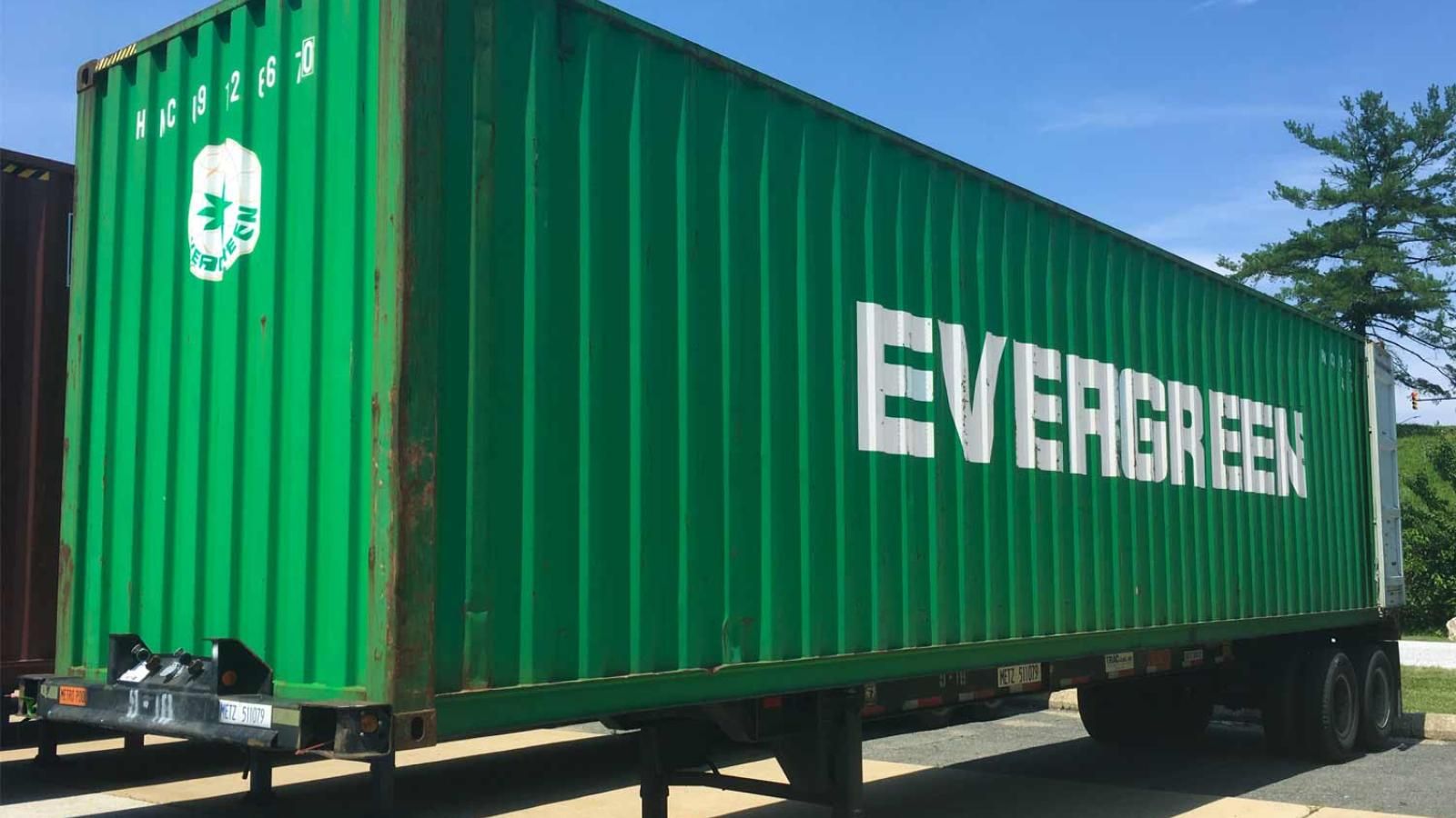 Evergreen Container Truck Evergreen Container 20 On Trailer Model