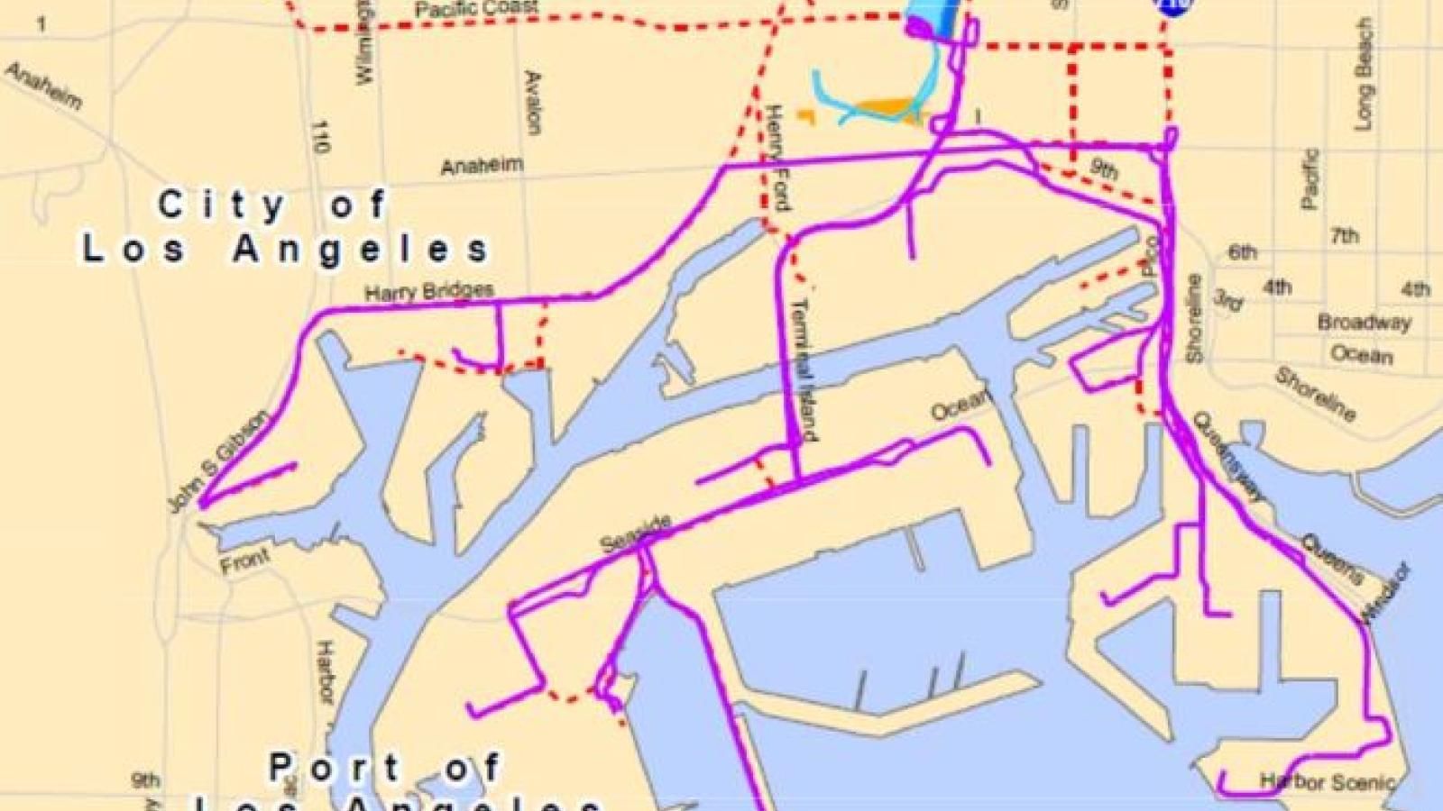 Los Angeles Port Terminal Map Ovation Cruise Terminal In Los Angeles